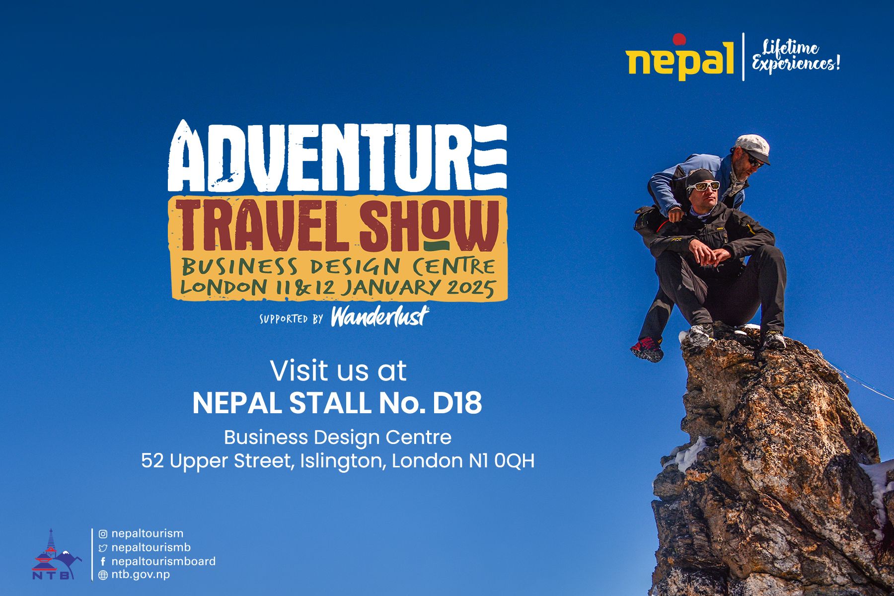 Nepal Tourism Board at Adventure Travel Show 2025 | Nepal Tourism Board